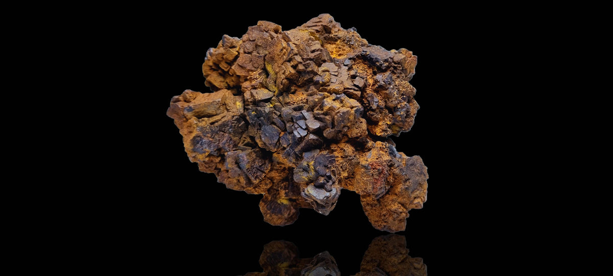 Goethite & Limonite, pseudomorph after Marcasite – Agate Bands